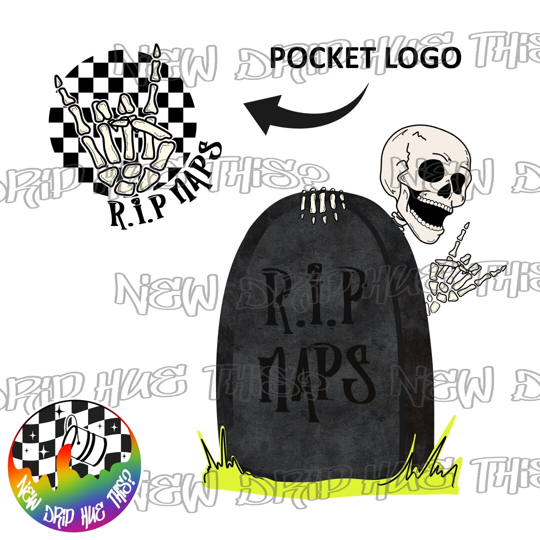Funny Skeleton RIP Tombstone PNG: Halloween Design (digital Download ...
