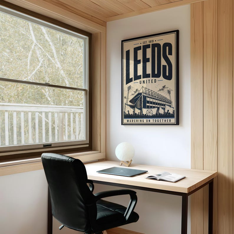 Leeds United Wall Art, Elland Road Print, Vintage Football Poster ...