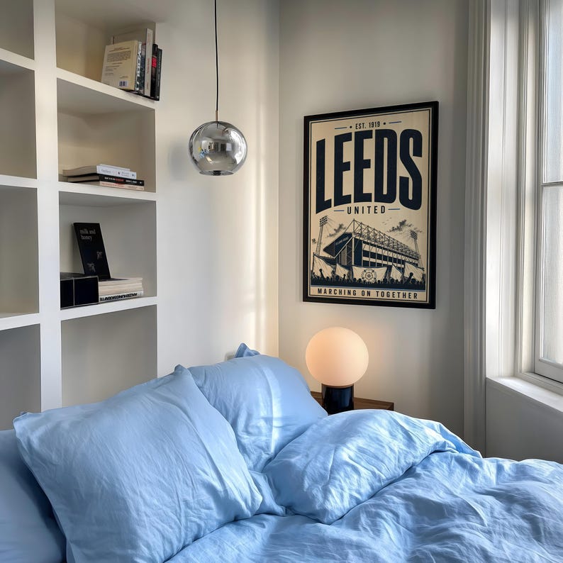 Leeds United Wall Art, Elland Road Print, Vintage Football Poster ...