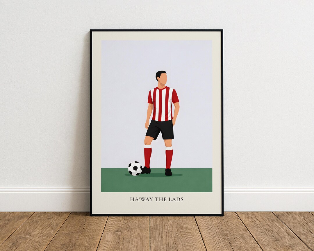 The Footballing Figure – Sunderland Football Wall Art Print, Minimalist ...