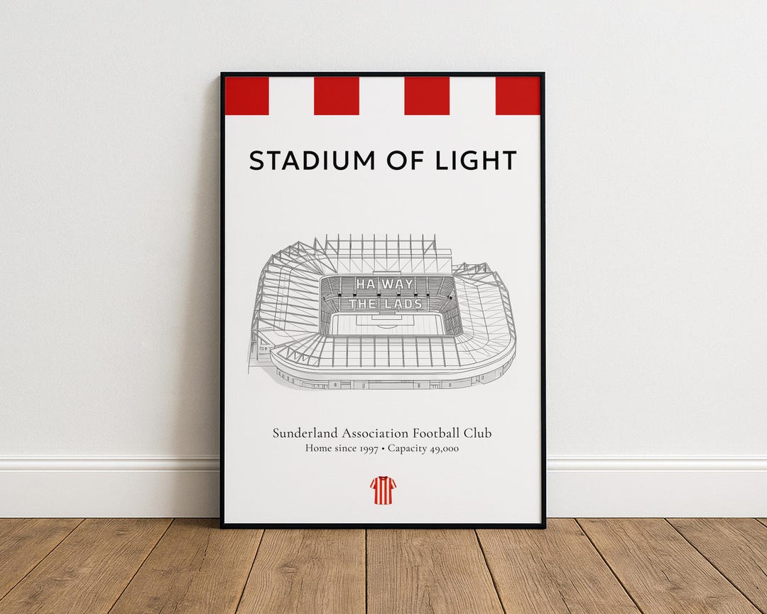 Stadium of Light Digital Print – Sunderland AFC Wall Art Download, SAFC ...