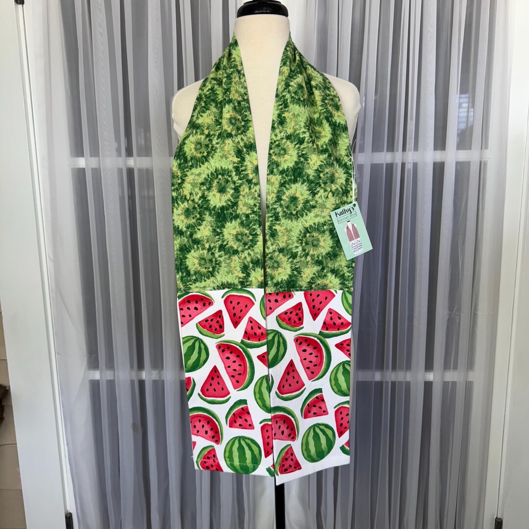 Watermelon Kitchen Boa: Cotton Cooking Scarf, Kitchen Towel - Etsy