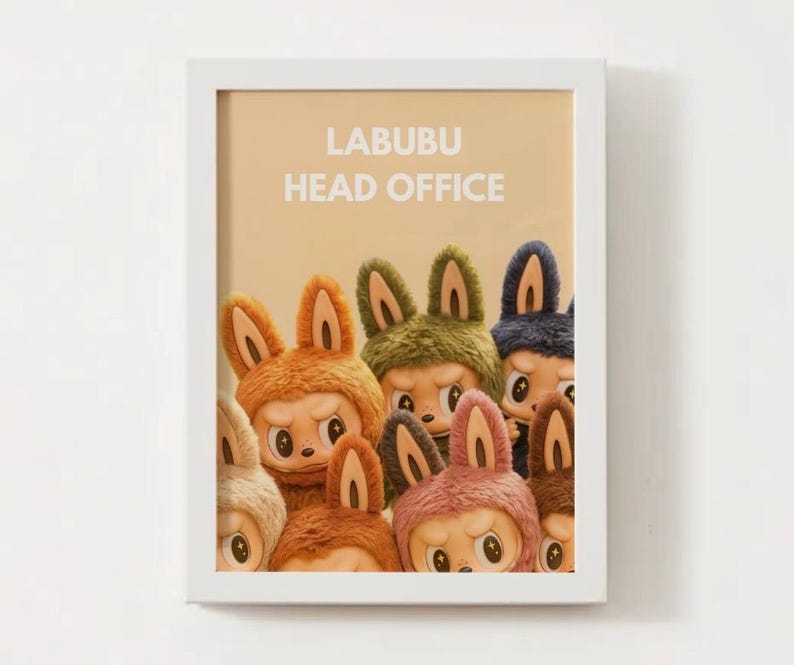 LABUBU - Head Office- Group of Labubu- Original Decor- Art Print - Etsy UK