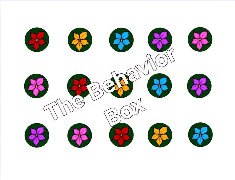 Printable Flower Tokens – 15 Piece Reward Token Set for ABA, RBT, and ...