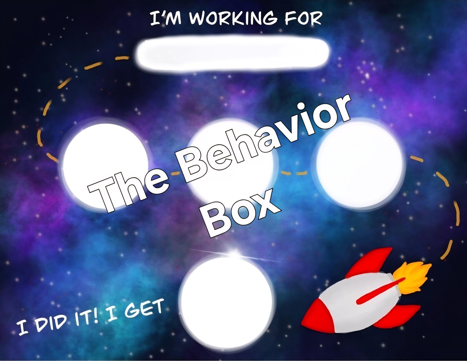Space Token Board: Rocket Behavior Chart for ABA (PDF Download) - Etsy