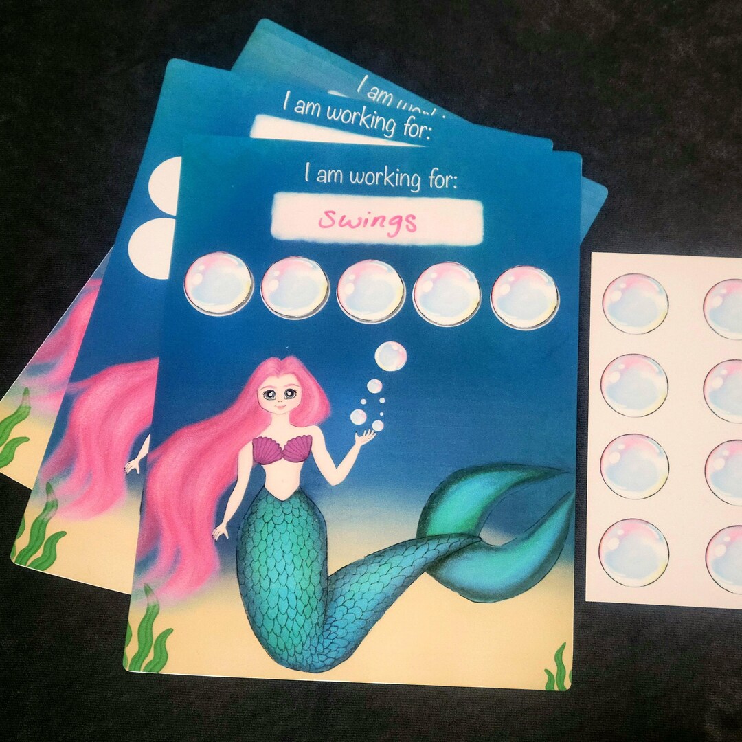 Mermaid Token Board Bundle: ABA Reward Chart for Kids (digital Download ...