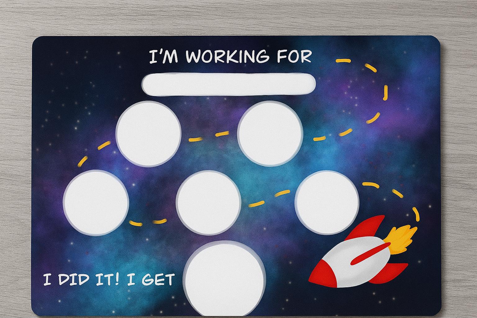 Space Rocket Token Board: Kids Reward Chart for ABA (PDF Download) - Etsy