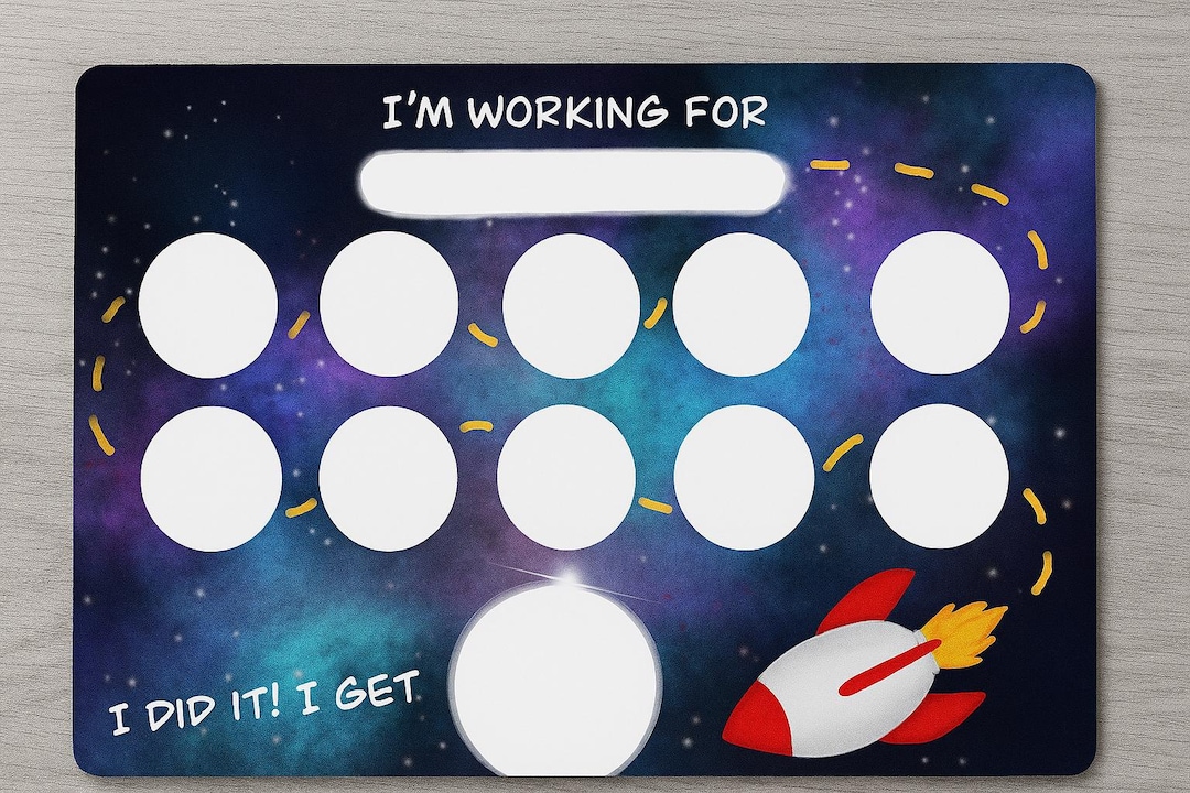 Rocket Ship Token Board | 10-space Behavior Chart | Space Reward System ...
