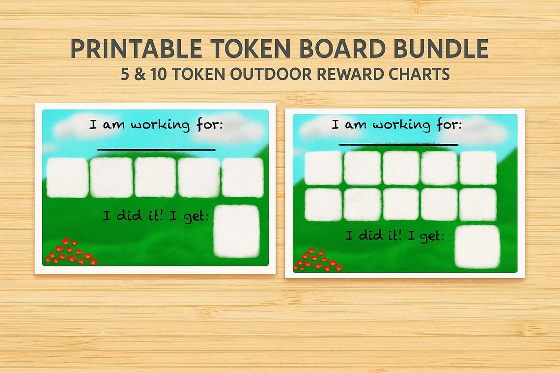 Printable Token Board Bundle: ABA Therapy Reward Charts (PDF Download ...