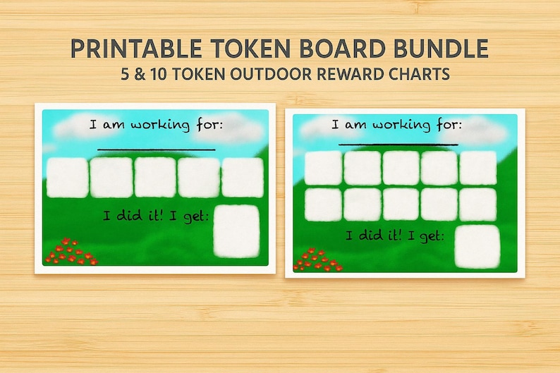 Printable Token Board Bundle: ABA Therapy Reward Charts (PDF Download ...