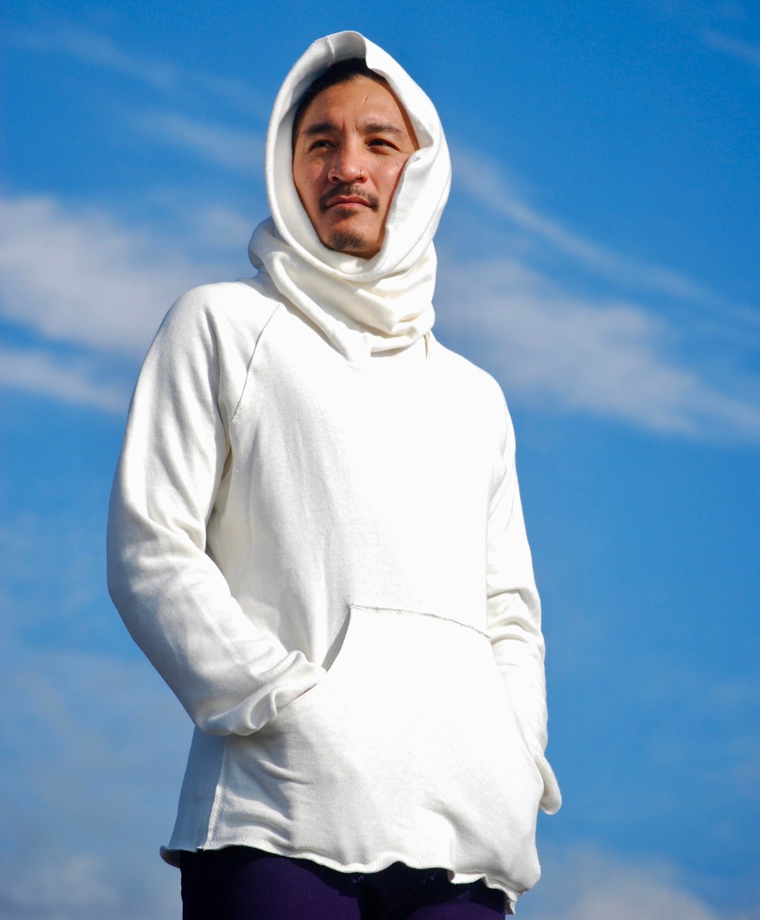 Eco Friendly Cowl Hoodie With Kangaroo Pocket in Hemp Organic Cotton ...