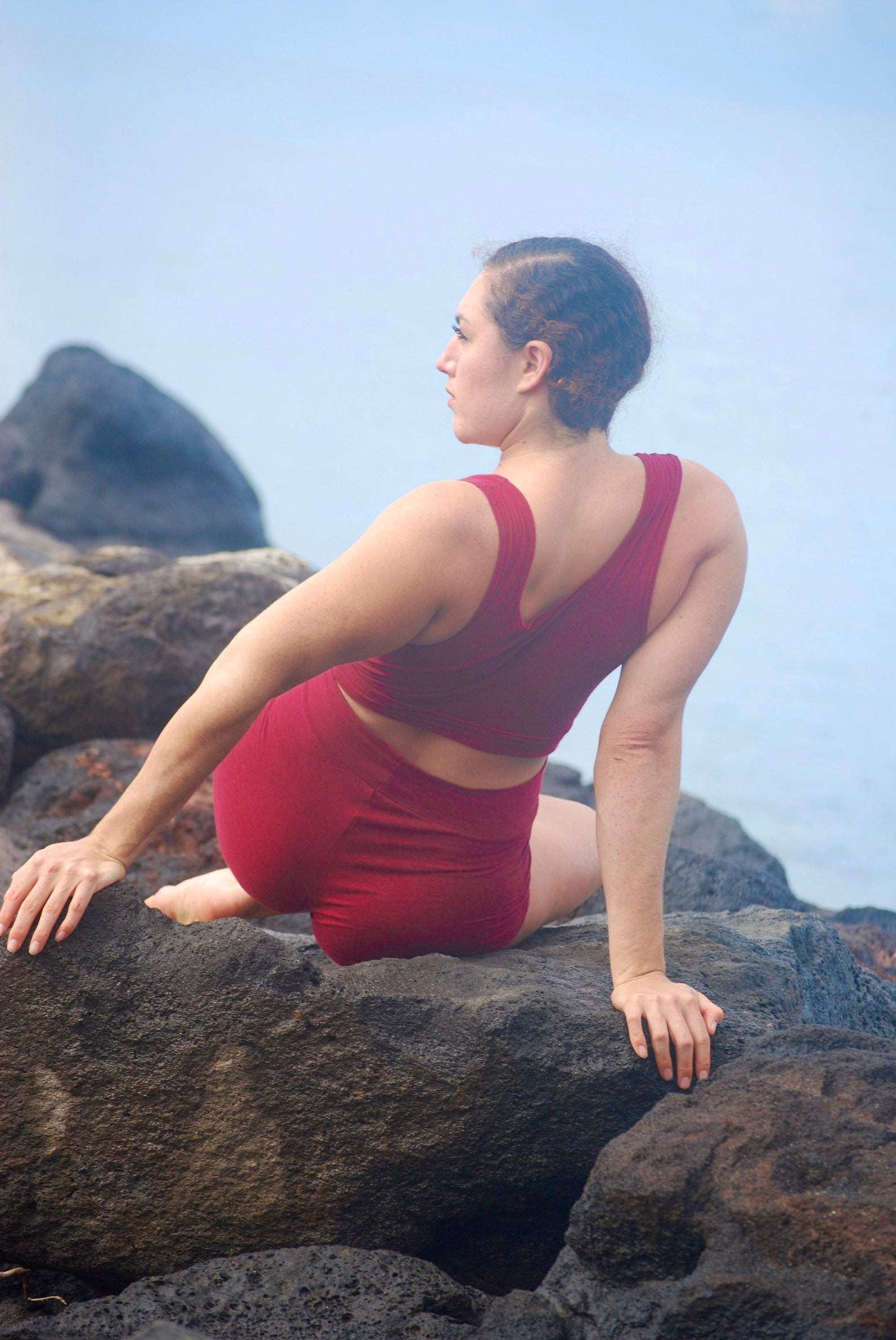 Thula Top Banded Crop Top Ruby Red Eco Friendly - Etsy