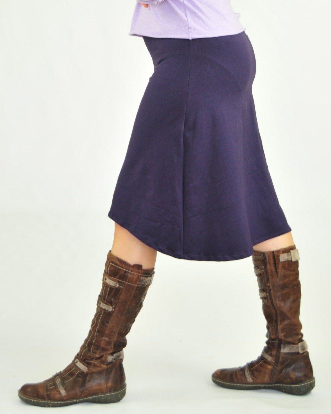 Women's Skirt Hi Low Hemline Eco Friendly Eggplant - Etsy