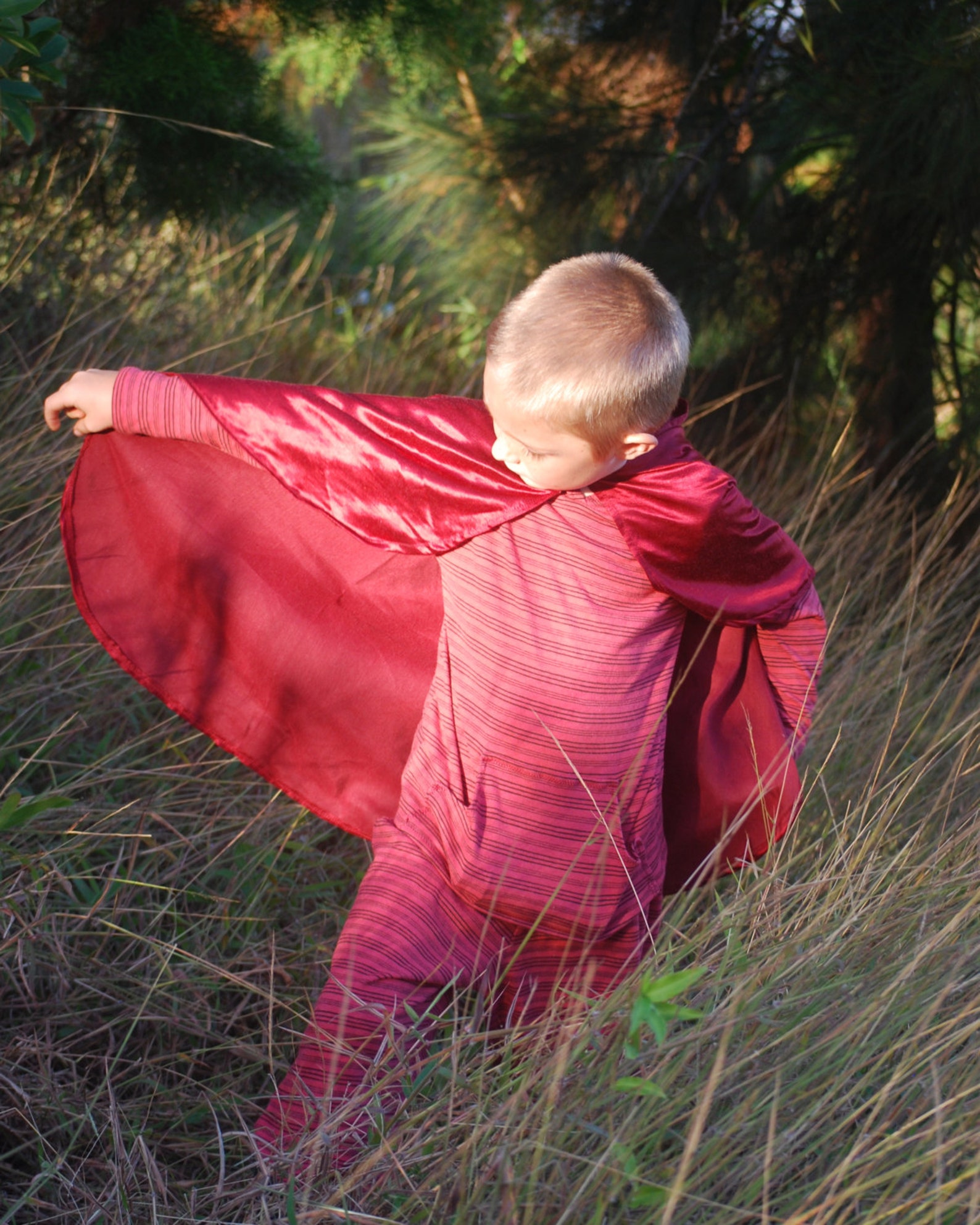 SALE Costume Pirate Cape Superhero Hemp Silk Red - Etsy