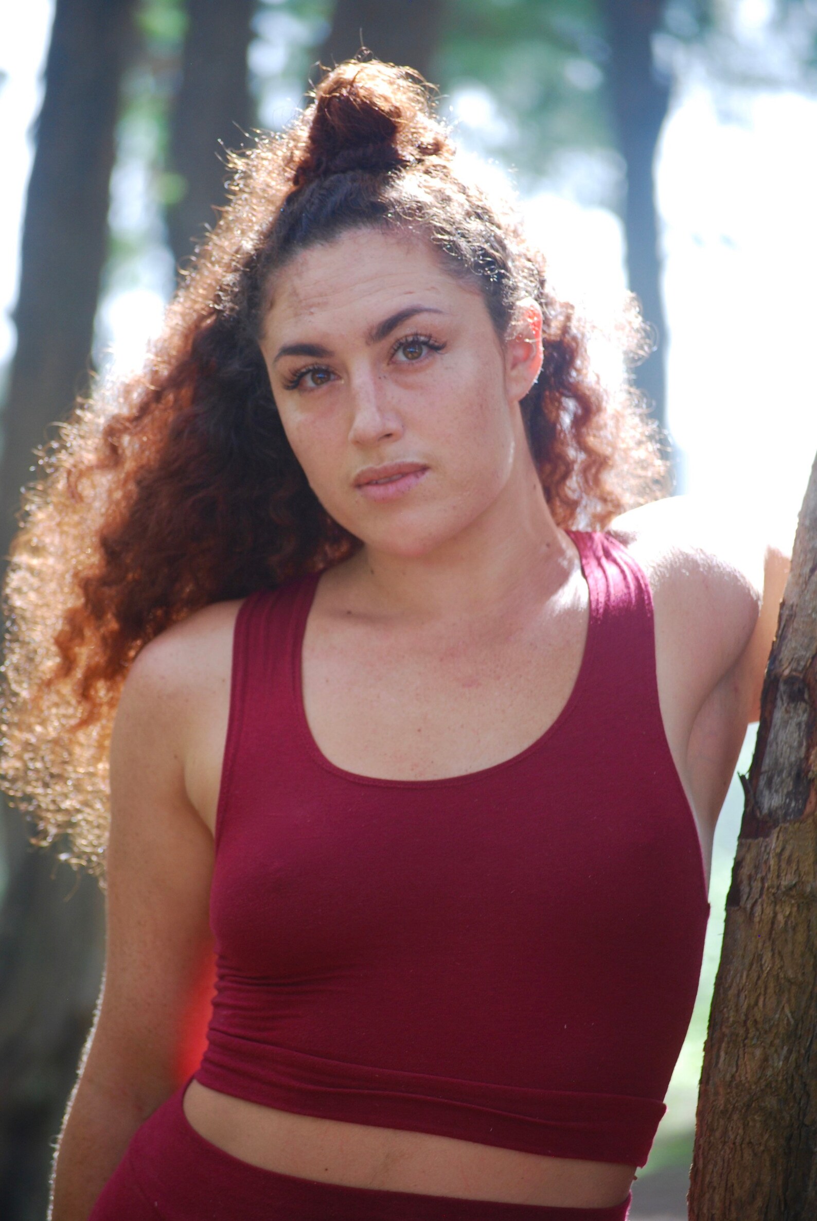 Thula Top Banded Crop Top Ruby Red Eco Friendly | Etsy