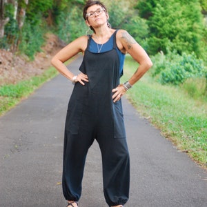 Black Hemp Organic Cotton Jersey Jumper With Pockets - Women's Jumper ...