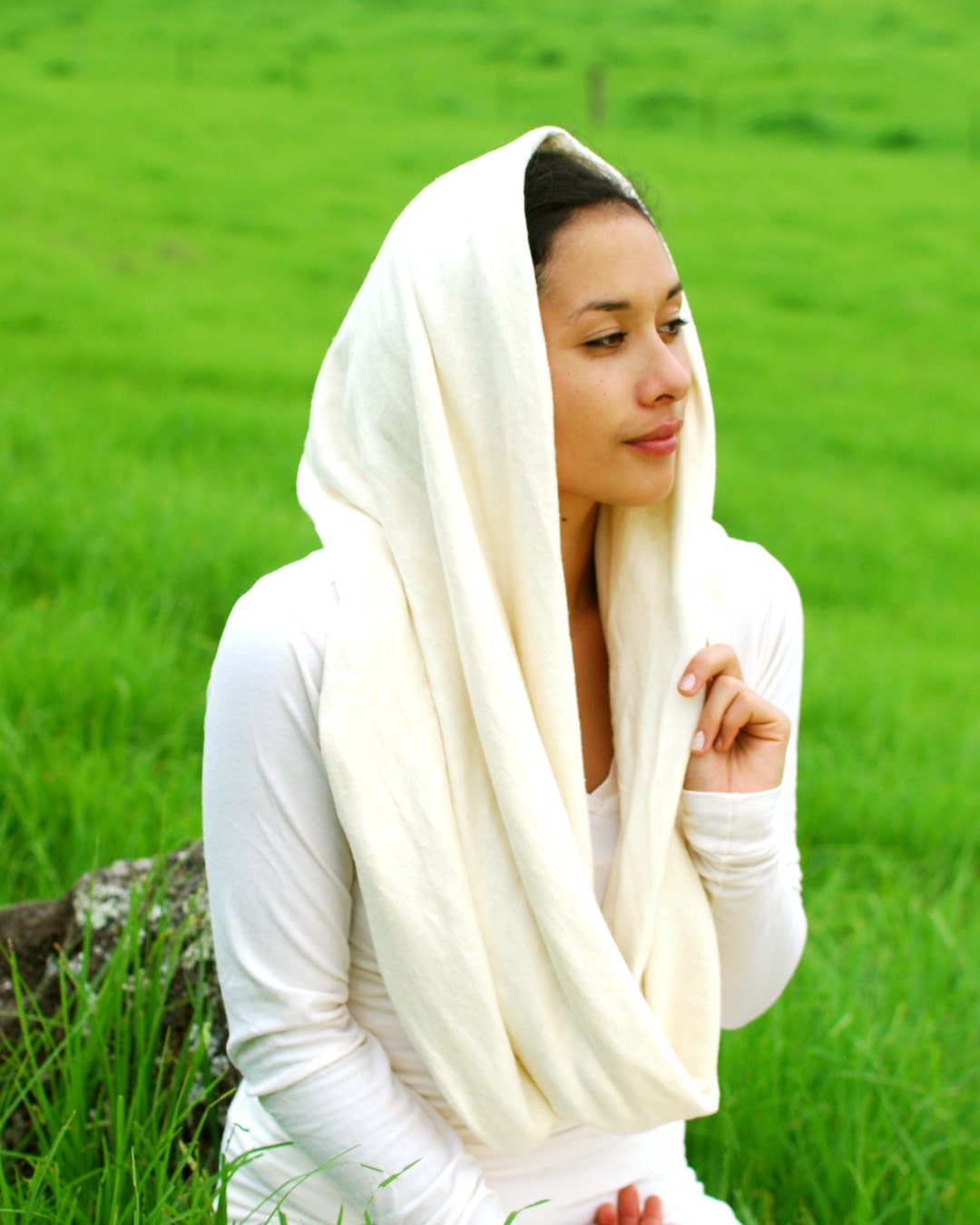 Eco - Friendly Infinity Scarf - Circle Scarf - Natural Color - Organic ...