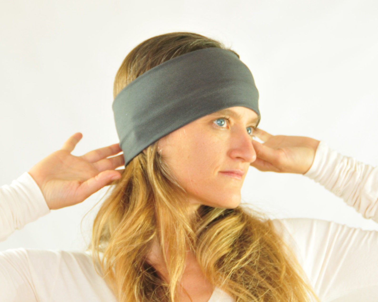 Workout Headband - Universal Size - Red - Organic Clothing - Eco ...