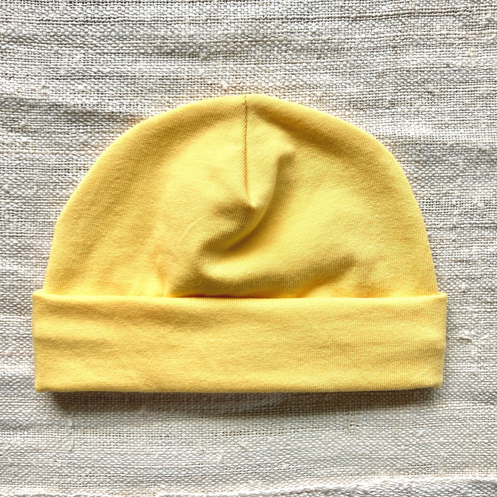Baby Hat Newborn Cap Yellow Color Organic Cotton Spandex | Etsy