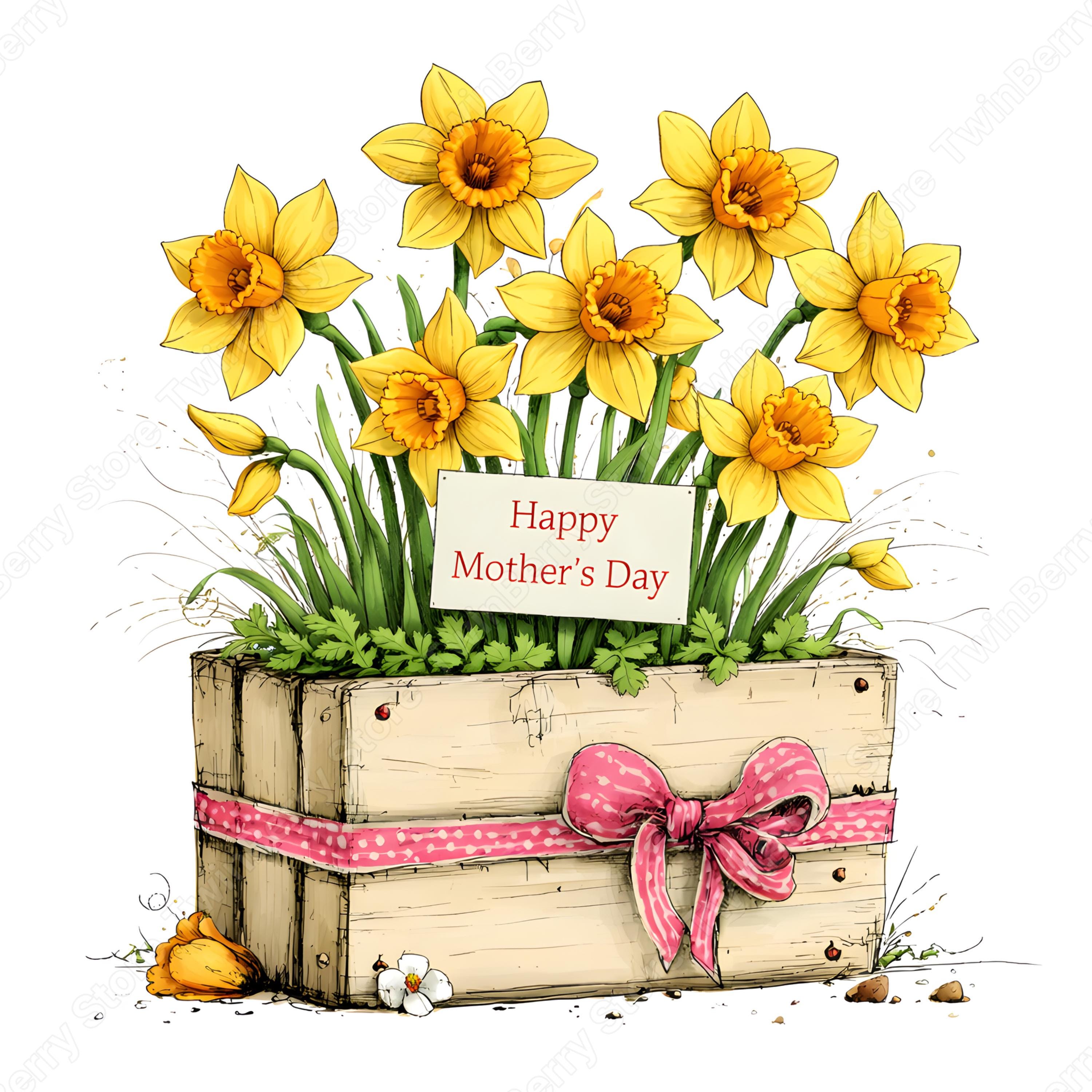 Mothers Day Flowers Clipart JPG, 24 Spring Bouquets in Vases Pots ...