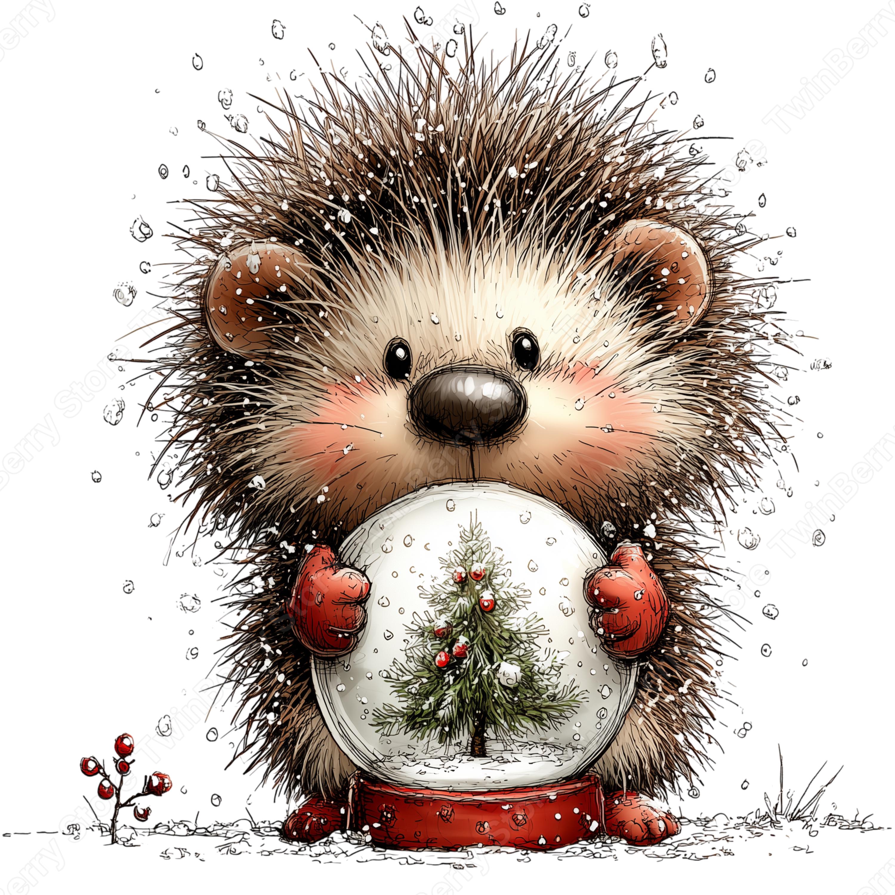 30 Christmas Woodland Animals Clipart PNG, Festive Holiday Animals ...