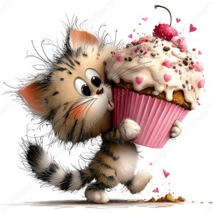 Valentine Animals Clipart JPG, 32 Whimsical Animals With Hearts Love ...