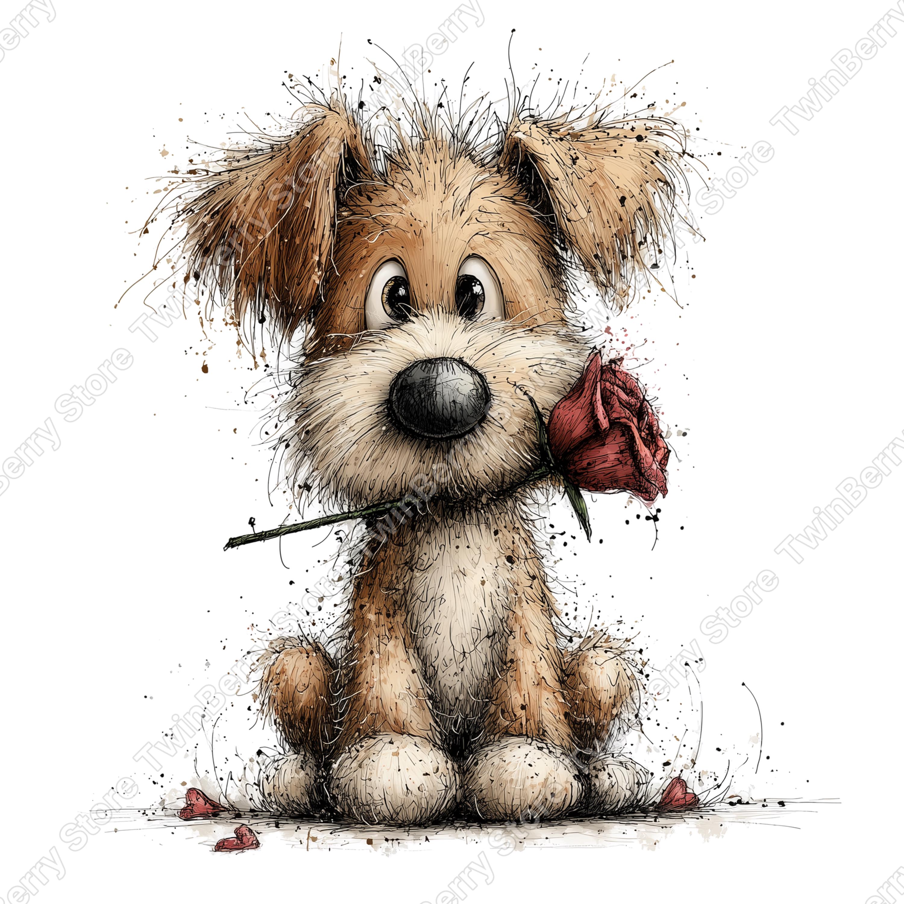 Valentine Animals Clipart JPG, 26 Animals With Heart Balloons Whimsical ...