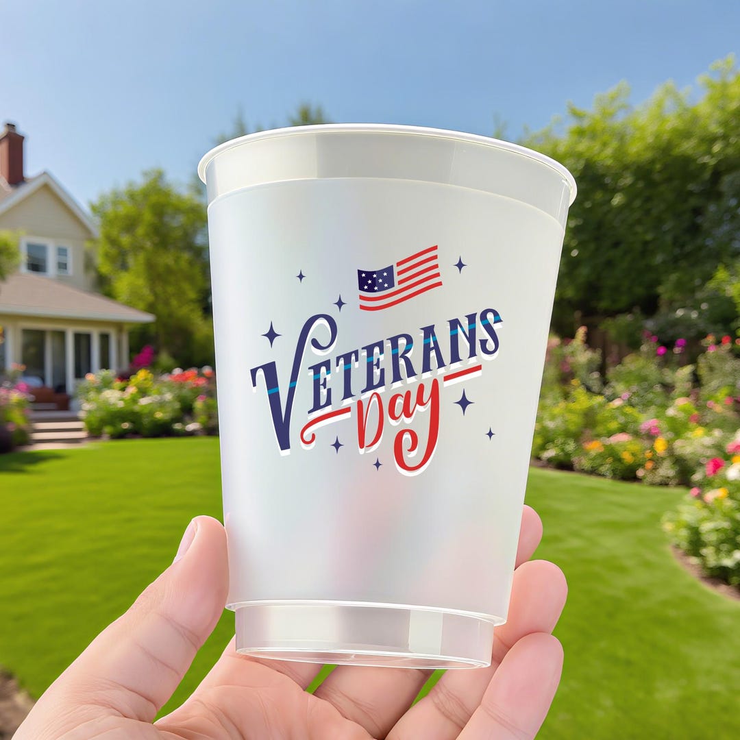 Personalized Veterans Day Cups – Custom Patriotic Reusable Military ...