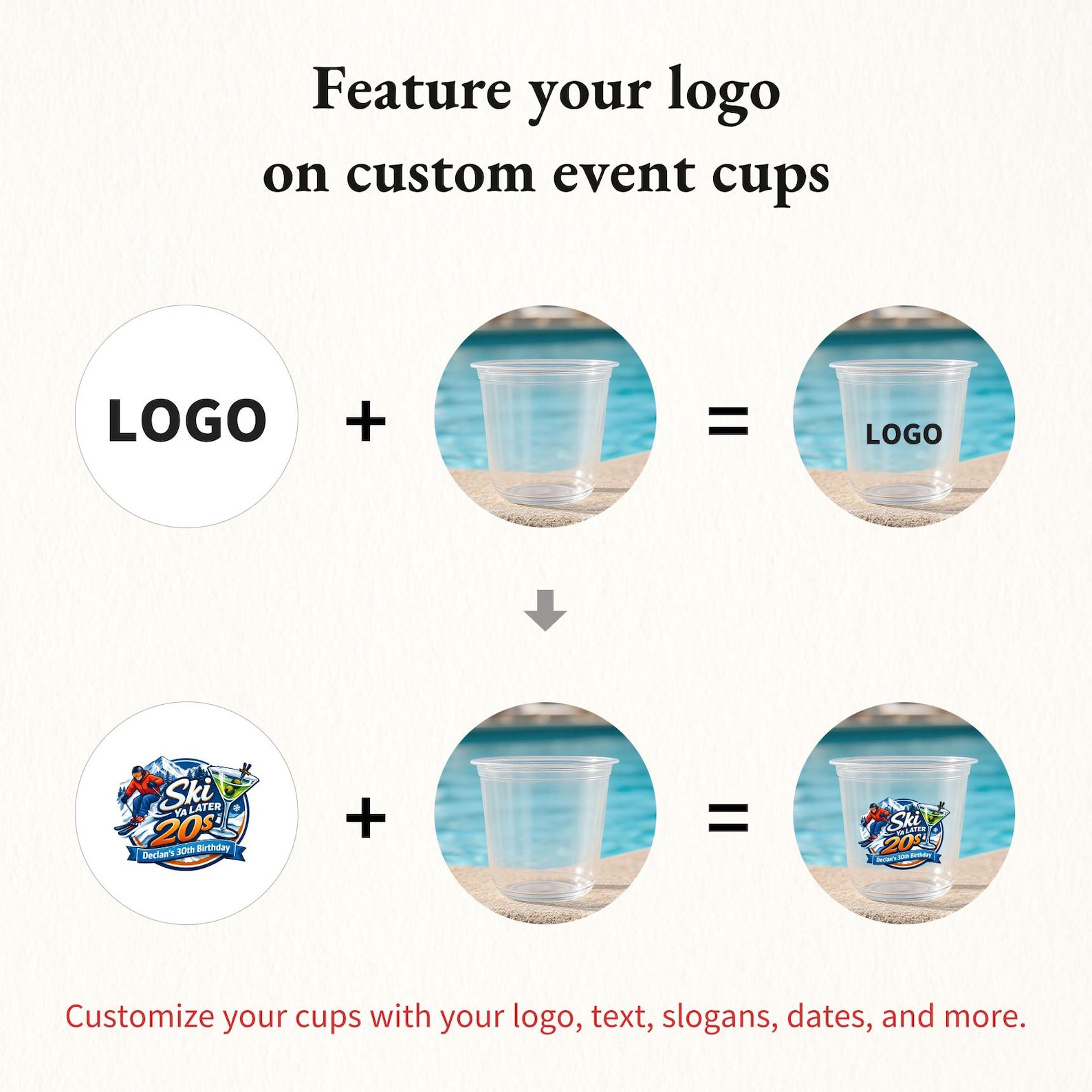 Personalized Plastic Cups With Logo | Custom Clear Cups for Business ...