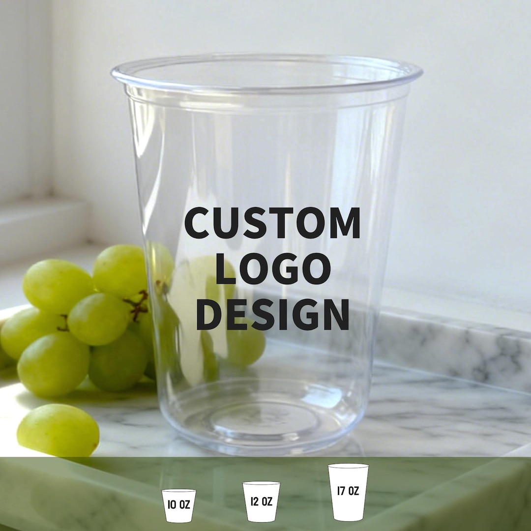 Personalized Plastic Cups With Logo | Custom Clear Cups for Business ...