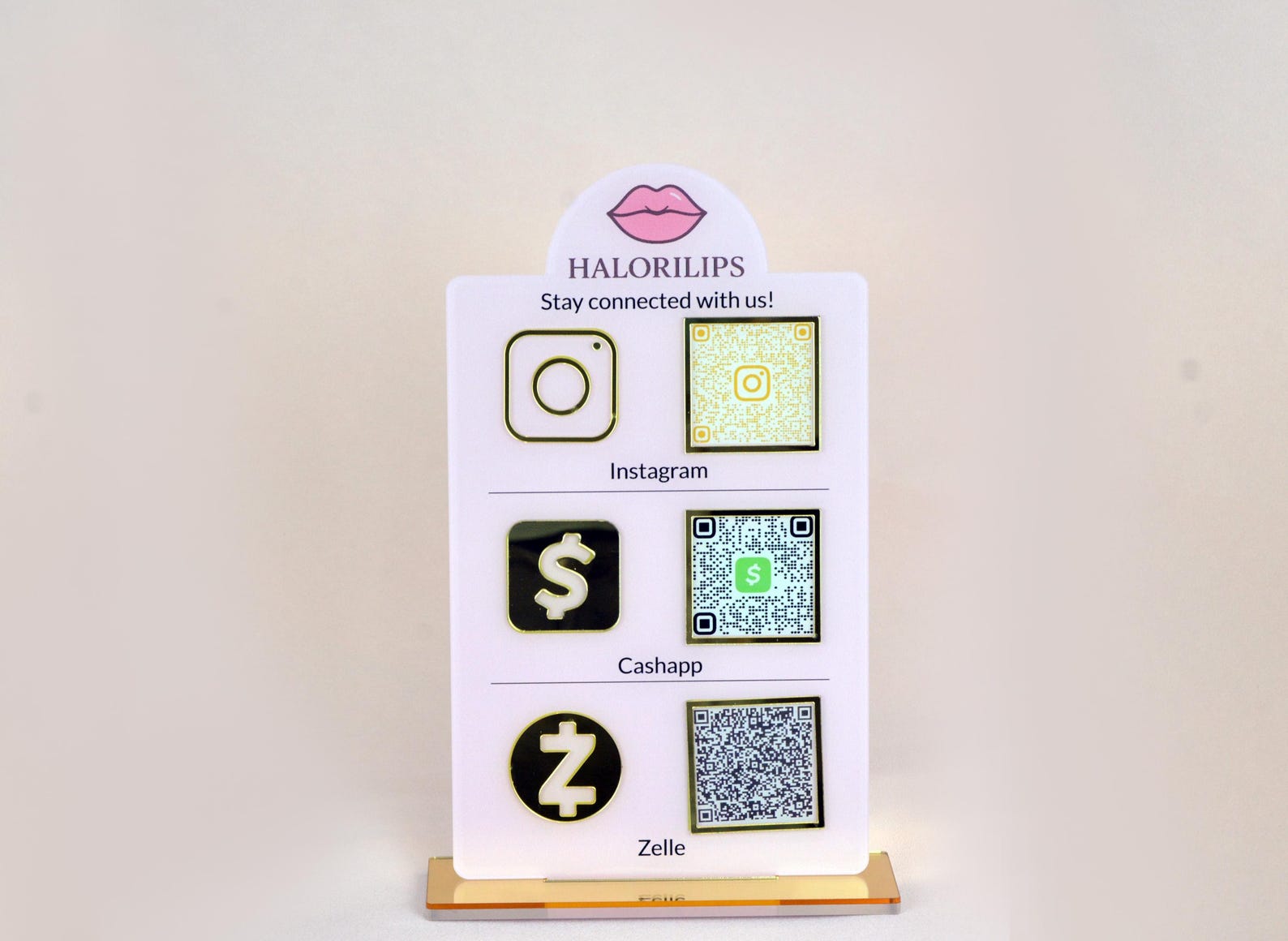 Custom Acrylic QR Code Payment Sign: Small Business, Venmo, Cashapp ...