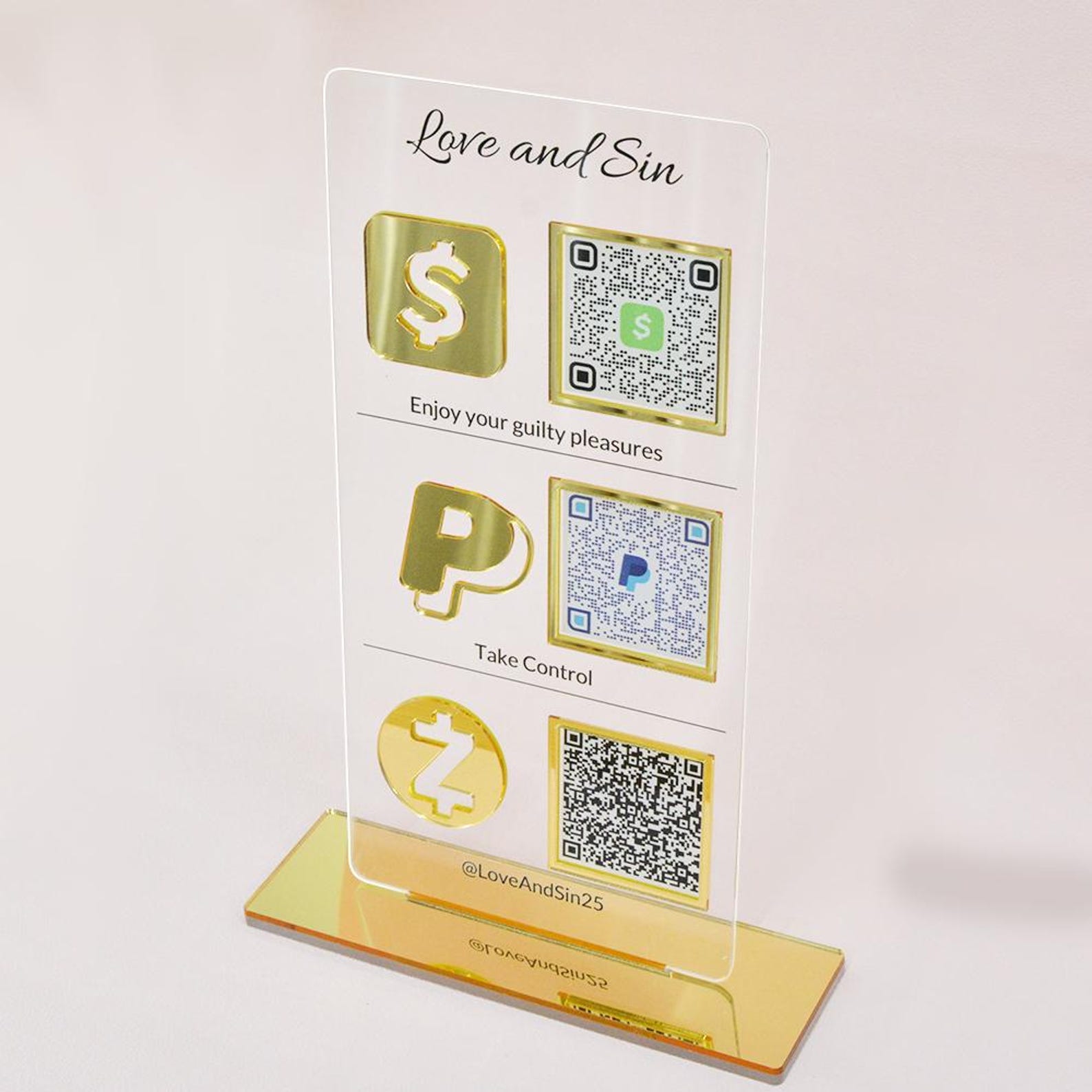 Custom Acrylic QR Code Payment Sign: Small Business, Pop up Shop - Etsy