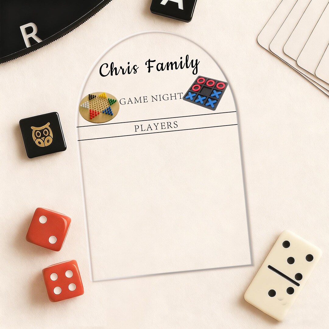 Personalized Family Game Night Scoreboard – Custom Dry Erase Tracker - Etsy