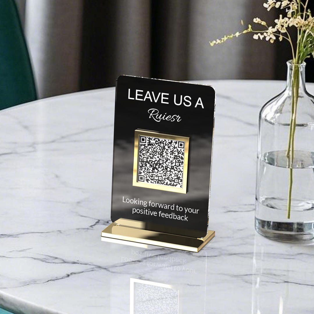 Custom Acrylic QR Code Sign: Small Business Marketing Tool - Etsy