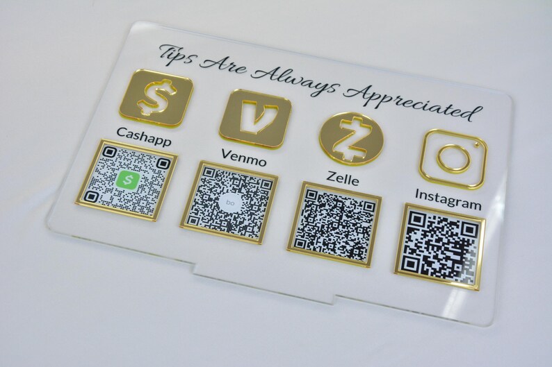 Acrylic QR Code Payment Sign: Small Business, Pop up Shop - Etsy