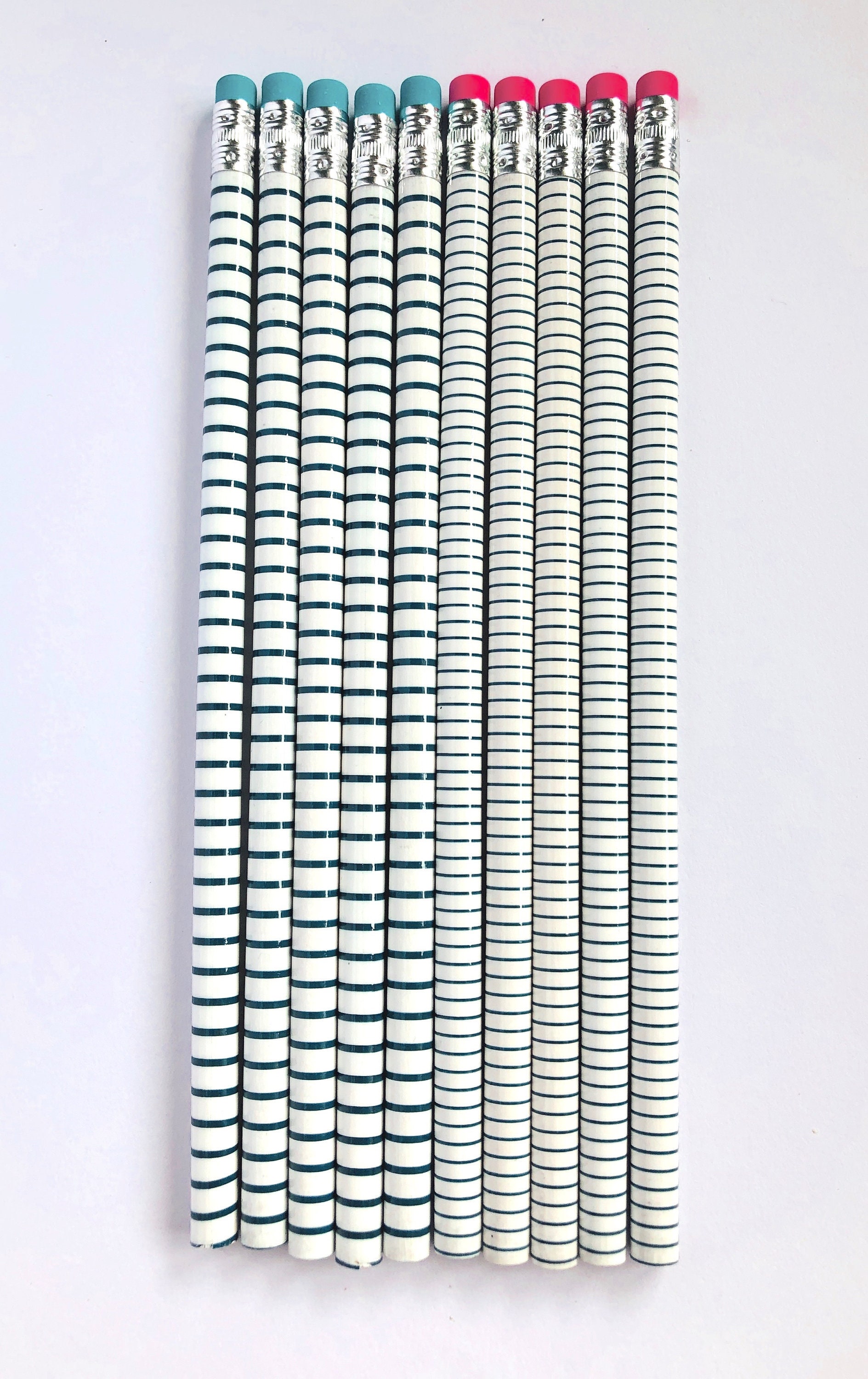 Striped Pencils - Etsy