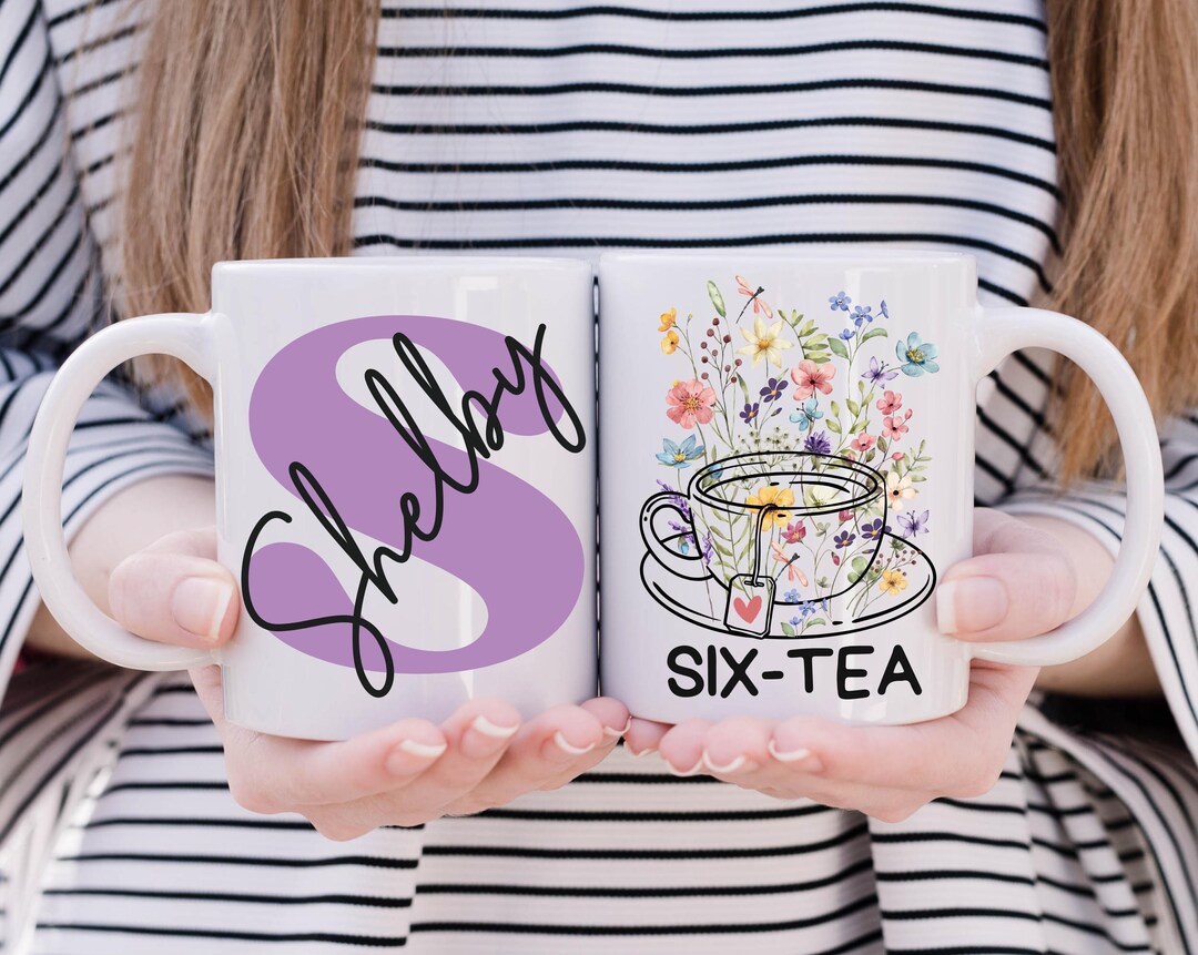 Six Tea Mug, 60th Birthday Mug, Custom Birthday Gift for Her ...