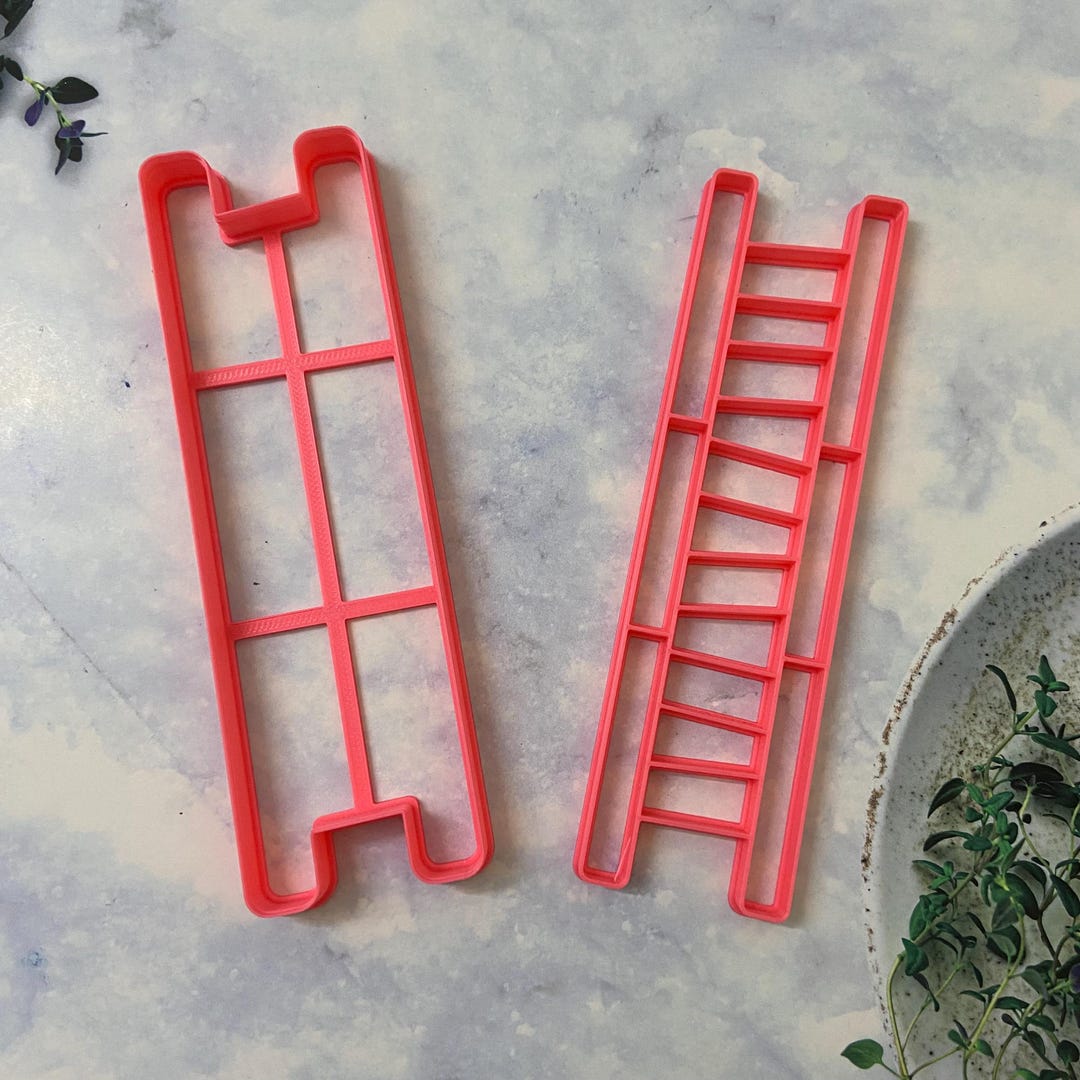 Ladder Cookie Cutter With Matching Stamp: 3D Printing STL File - Etsy