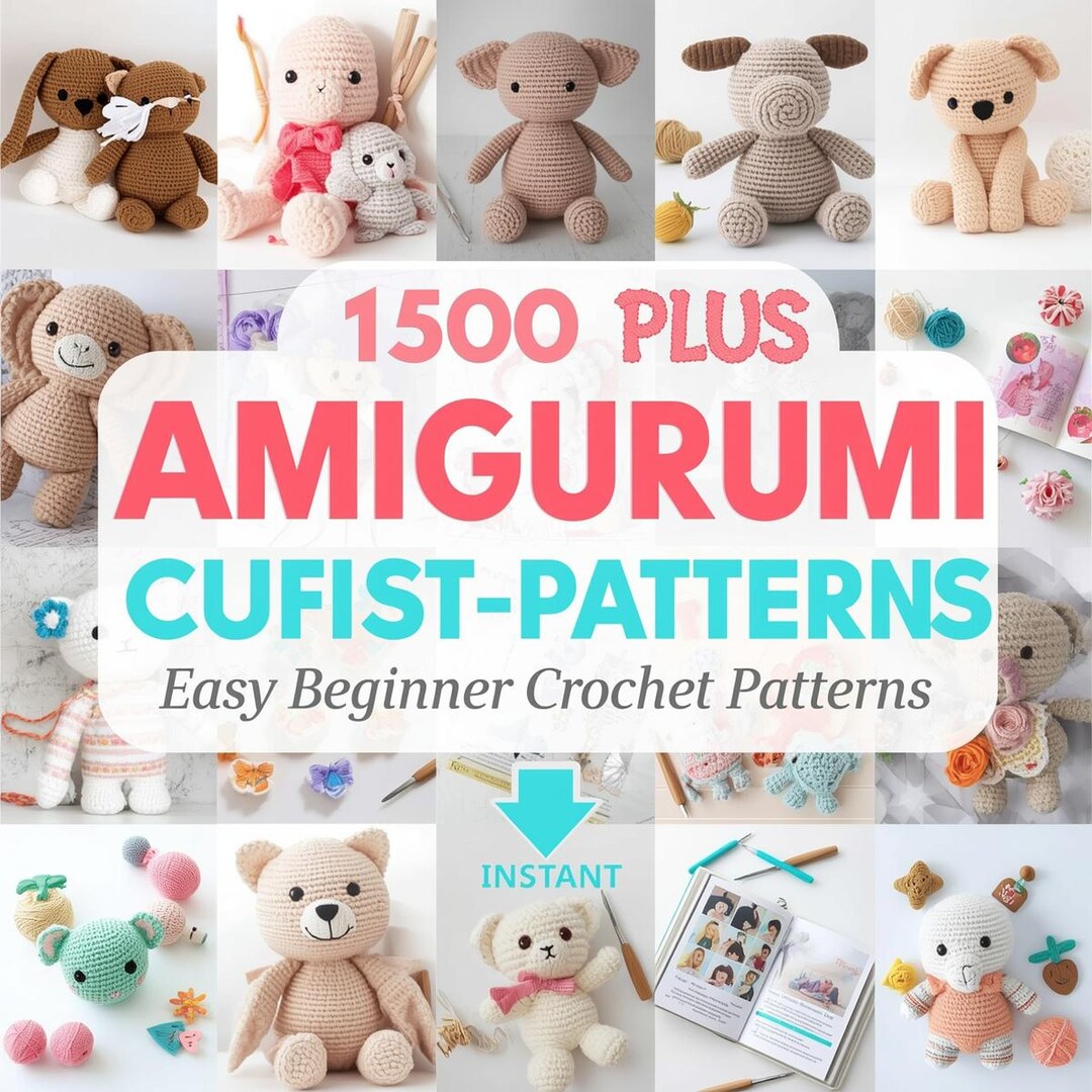 1500+ Amigurumi Crochet Pattern Bundle PDF | Plushies, Animals ...