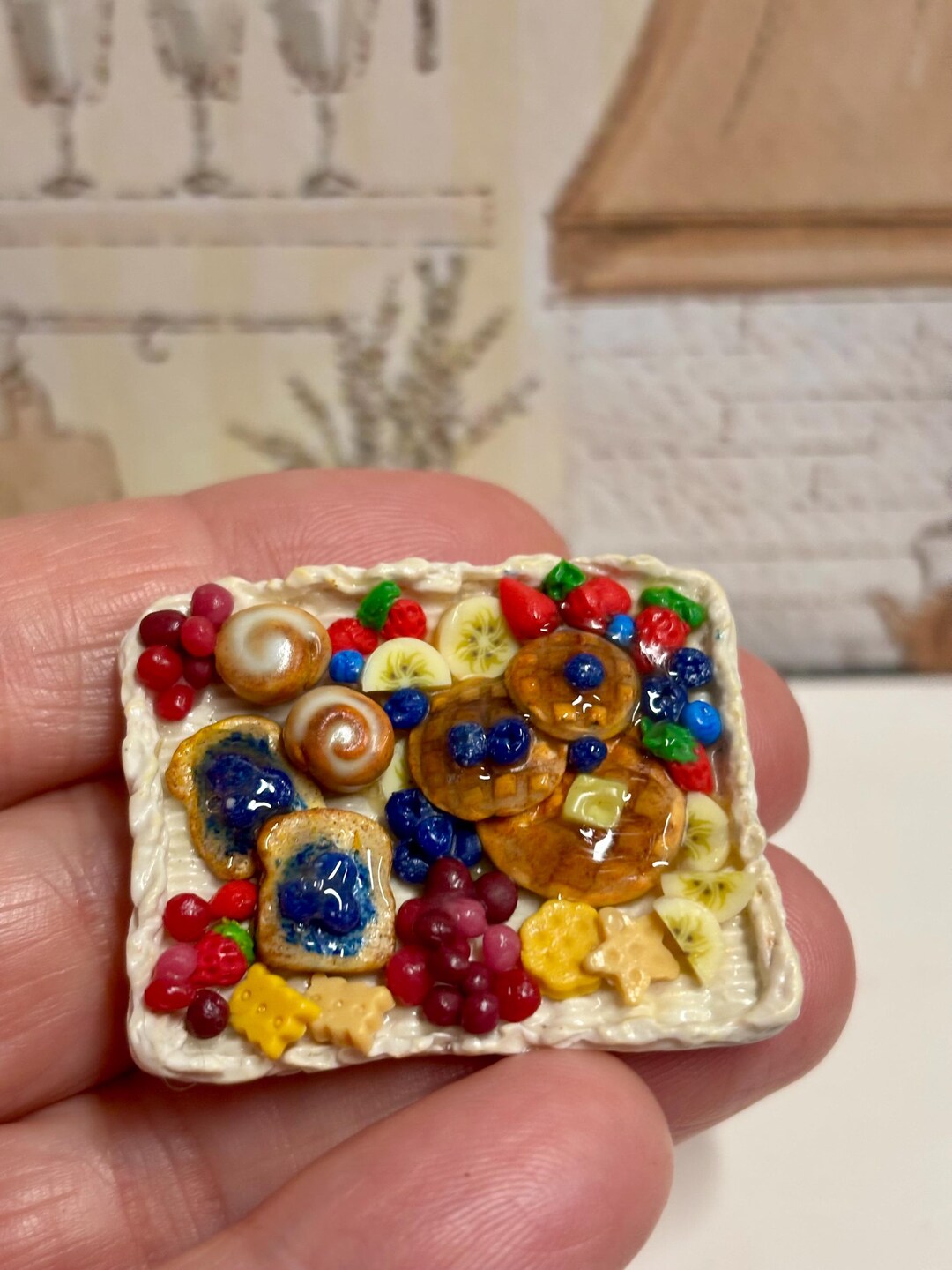 1:12 Scale Miniature Dollhouse Food, Mini Charcuterie Board, Mini Food ...
