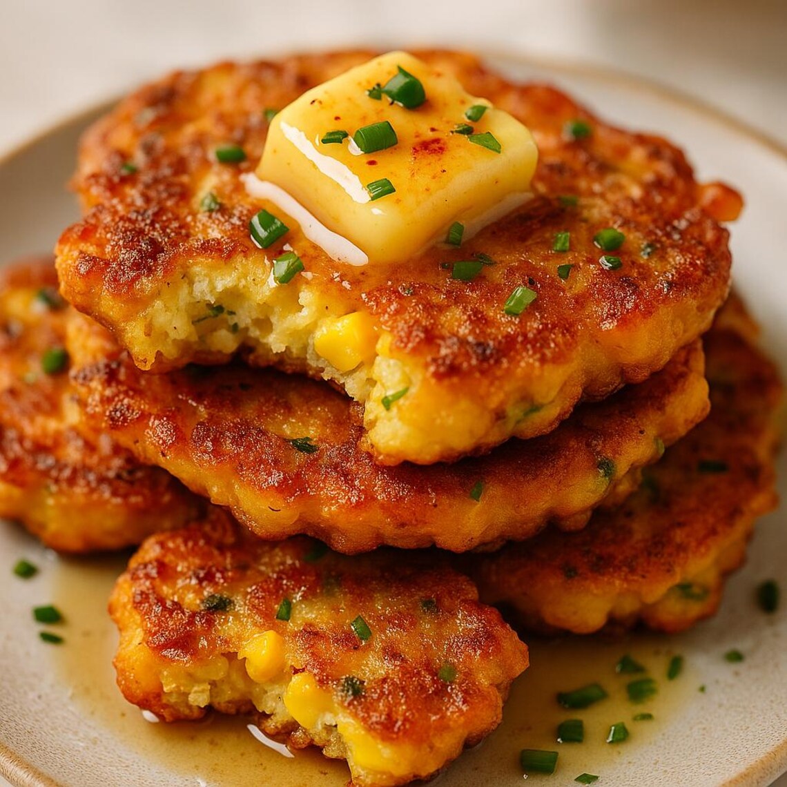Sweet Corn Fritters Recipe • Spicy Maple Butter Appetizer • Crispy ...
