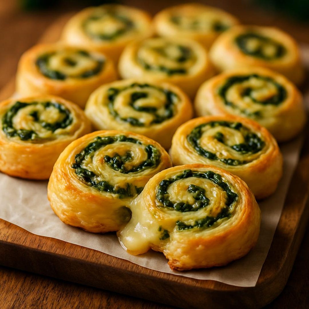 Cheesy Pesto Spinach Pinwheels Recipe Card (PDF) - Etsy