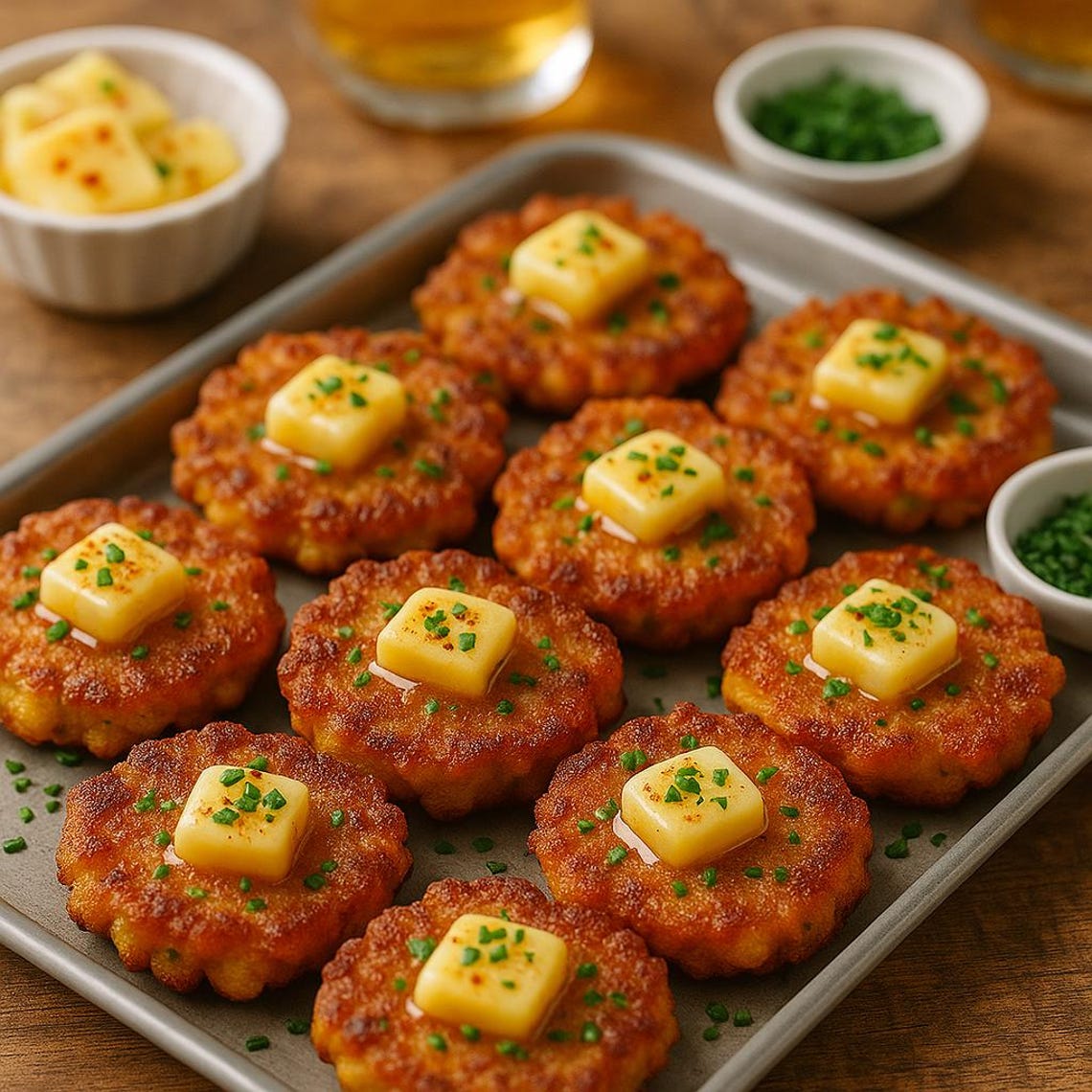 Sweet Corn Fritters Recipe • Spicy Maple Butter Appetizer • Crispy ...