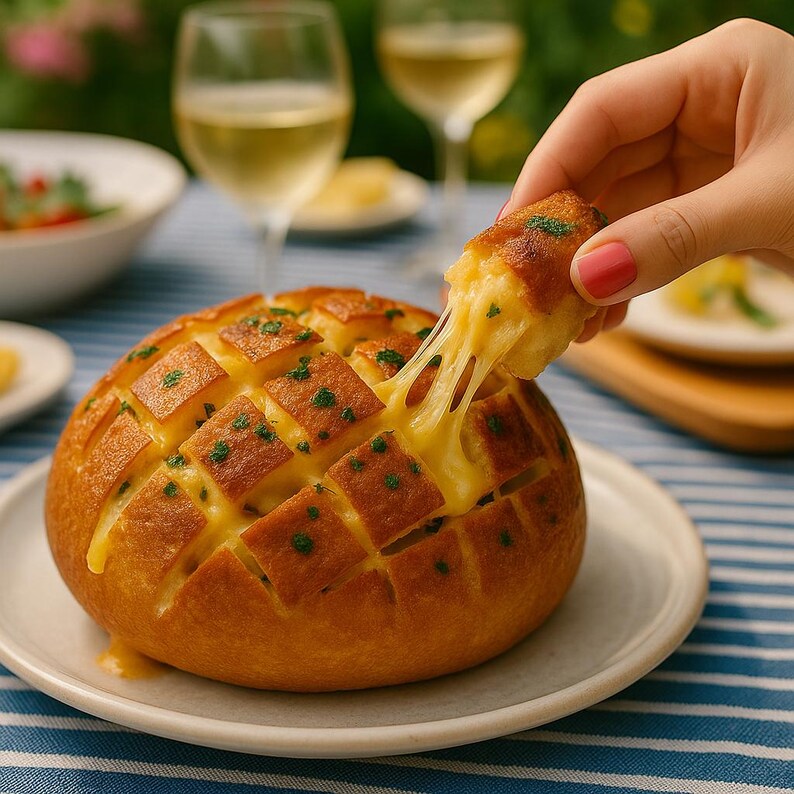 Buttery Cheesy Pull-apart Bread Recipe | Easy, Fluffy, Delicious - Etsy
