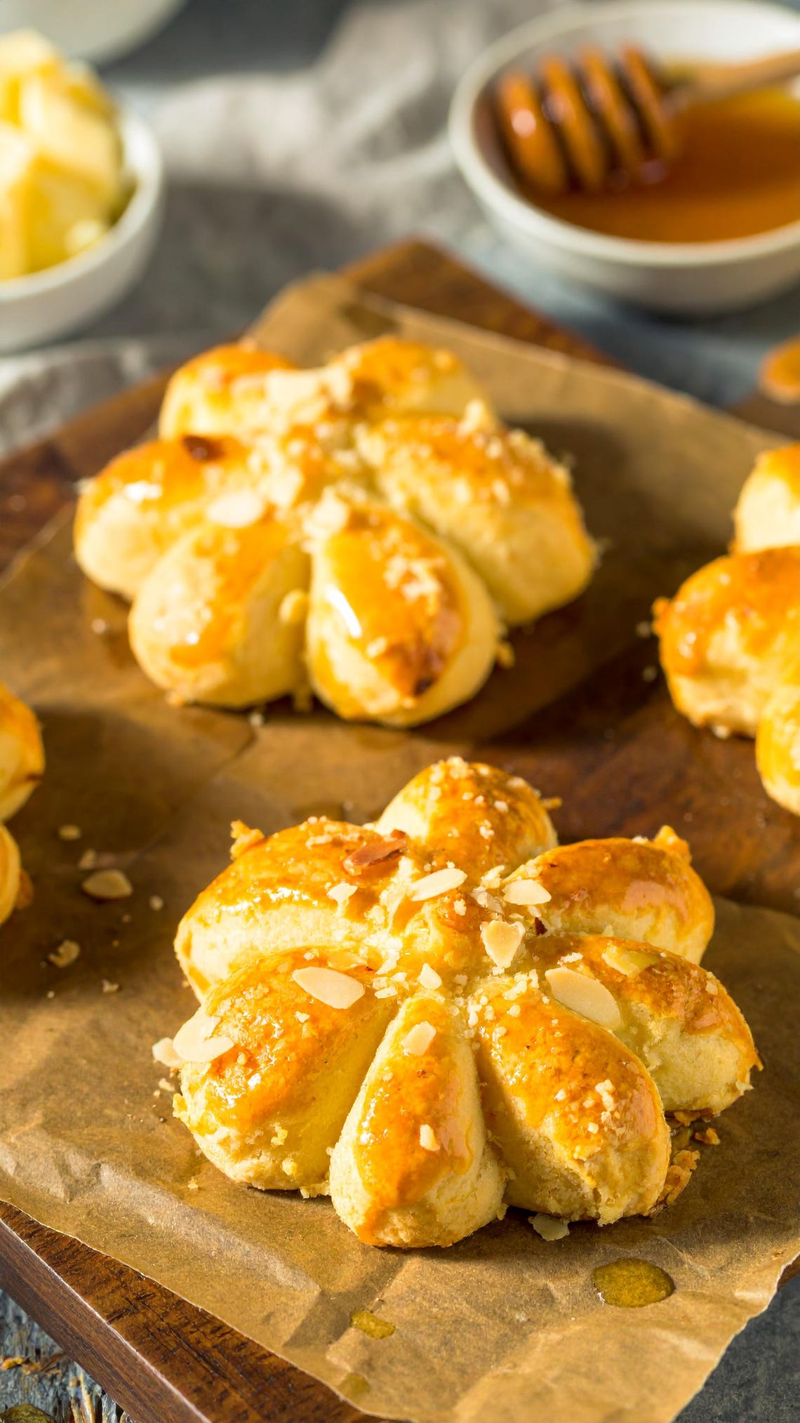 Golden Honey Butter Puff Pastry Blossoms Recipe | Sweet, Buttery, Flaky ...