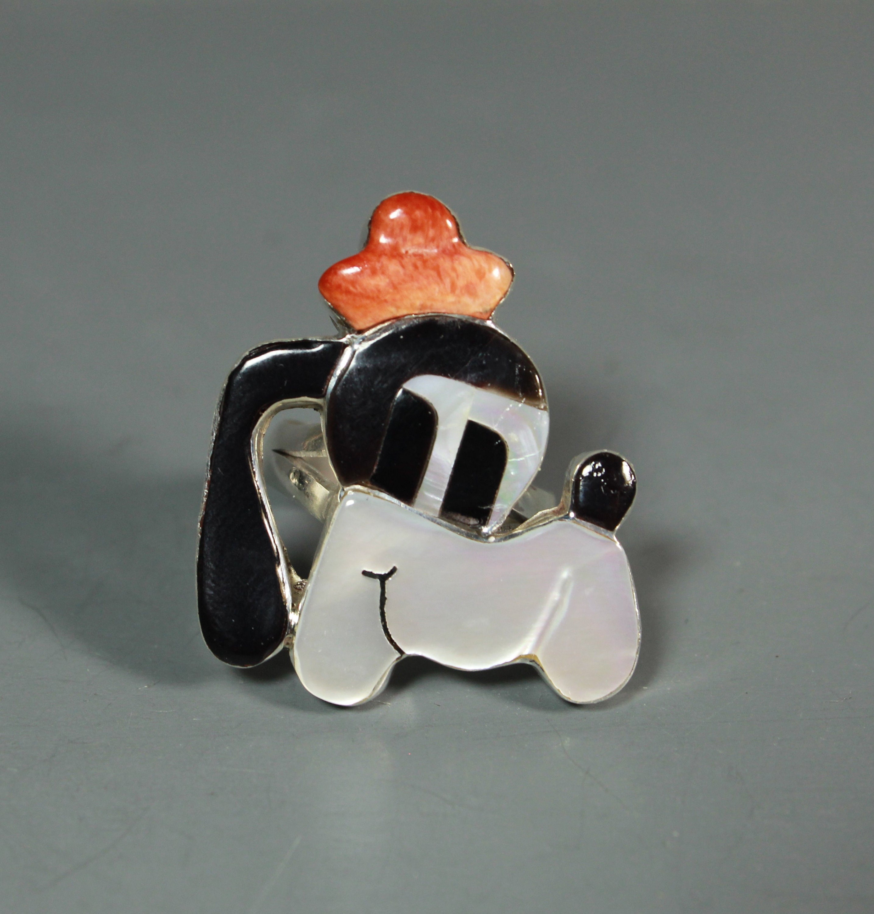 Goofy Ring Zuni inlay Zunitoon cartoon size 7 Paula Leekity | Etsy