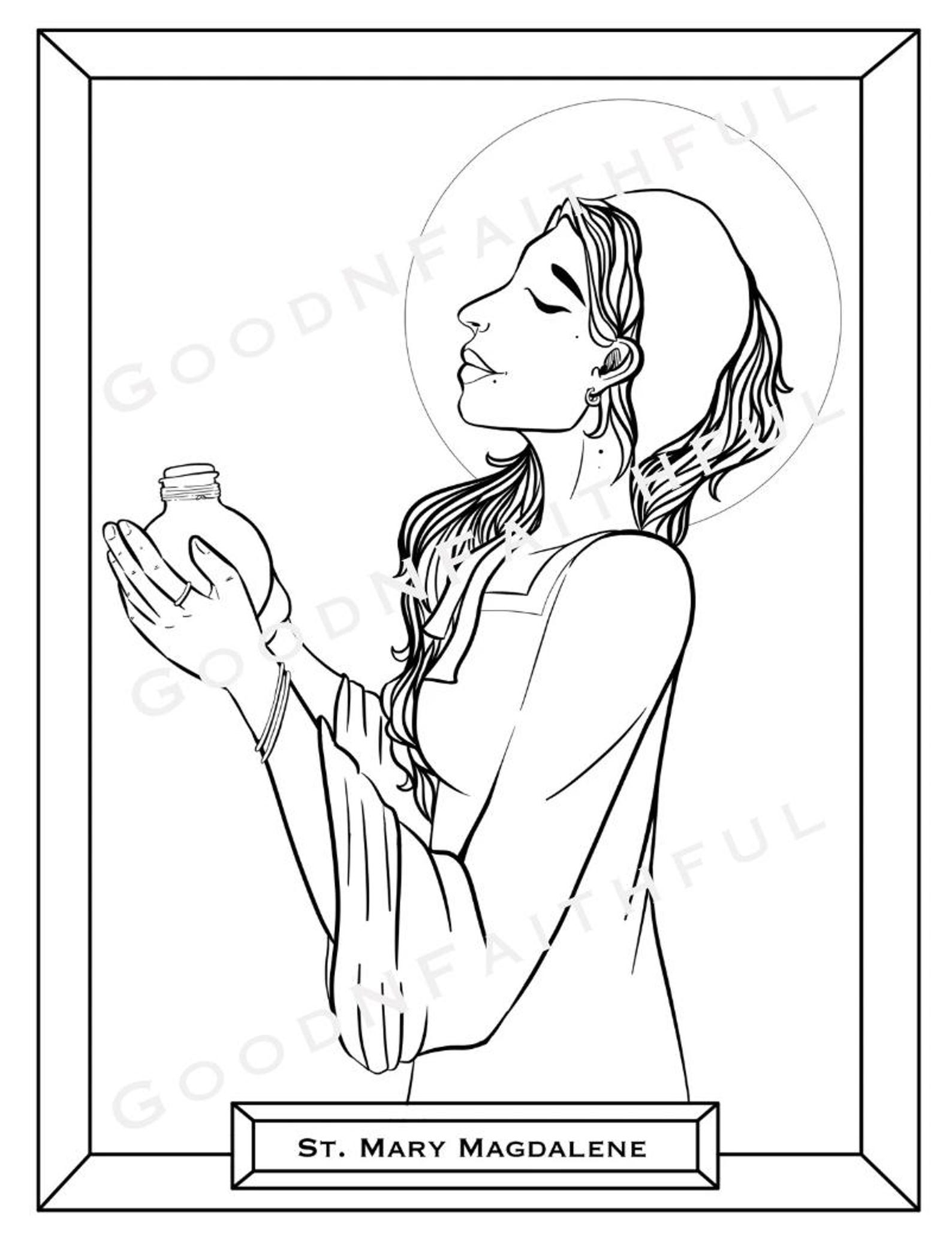 Saint Mary Magdalene, Catholic and Christian Coloring Page + Info Sheet ...