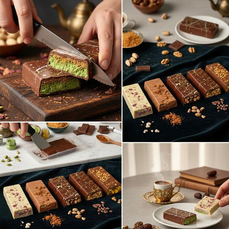 Dubai Chocolate Bar Recipe PDF | Professional Pistachio Knafeh Filling Guide | Tempering ...