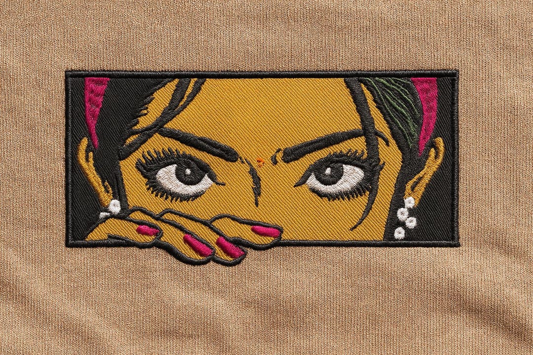 Eyes, Girl Embroidery Design, Portrait Face Machine Embroidery Pattern ...