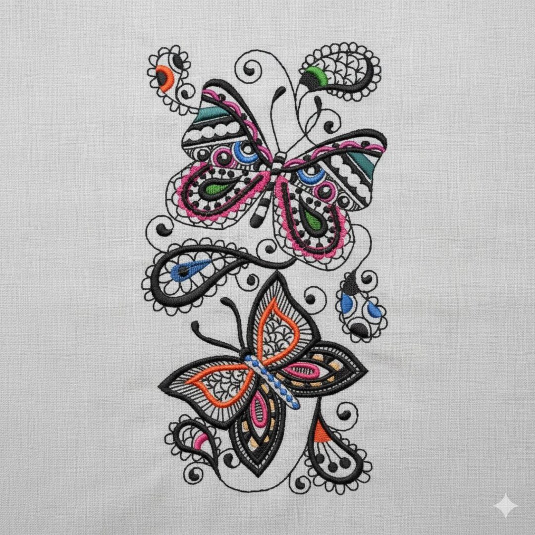 Butterfly Embroidery Design | 5 Sizes, 6 Formats | Instant Download ...